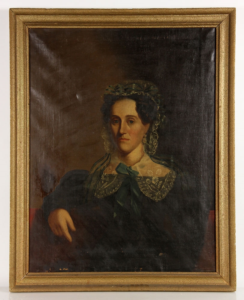 Joseph Greenleaf Cole | Portrait of a woman wearing a lace cap | MutualArt