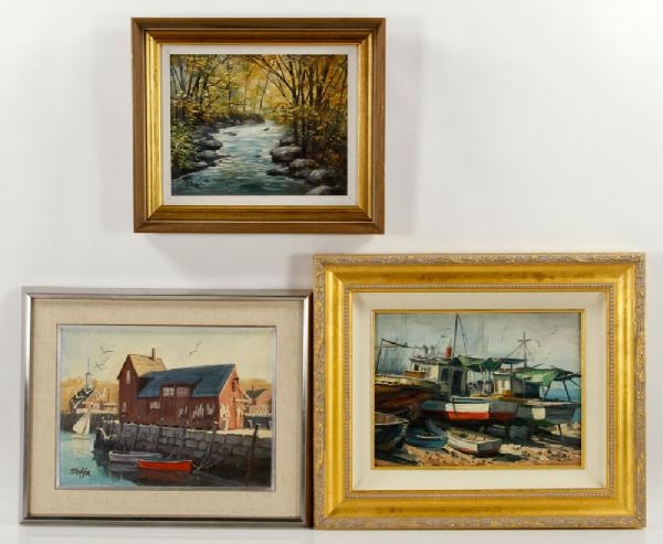 Michael Stoffa | Three Works: Two Rockport maritime scenes and one ...