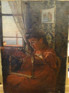 Armand Jacques Assus | Le métier à broder devant la fenêtre à Alger ...