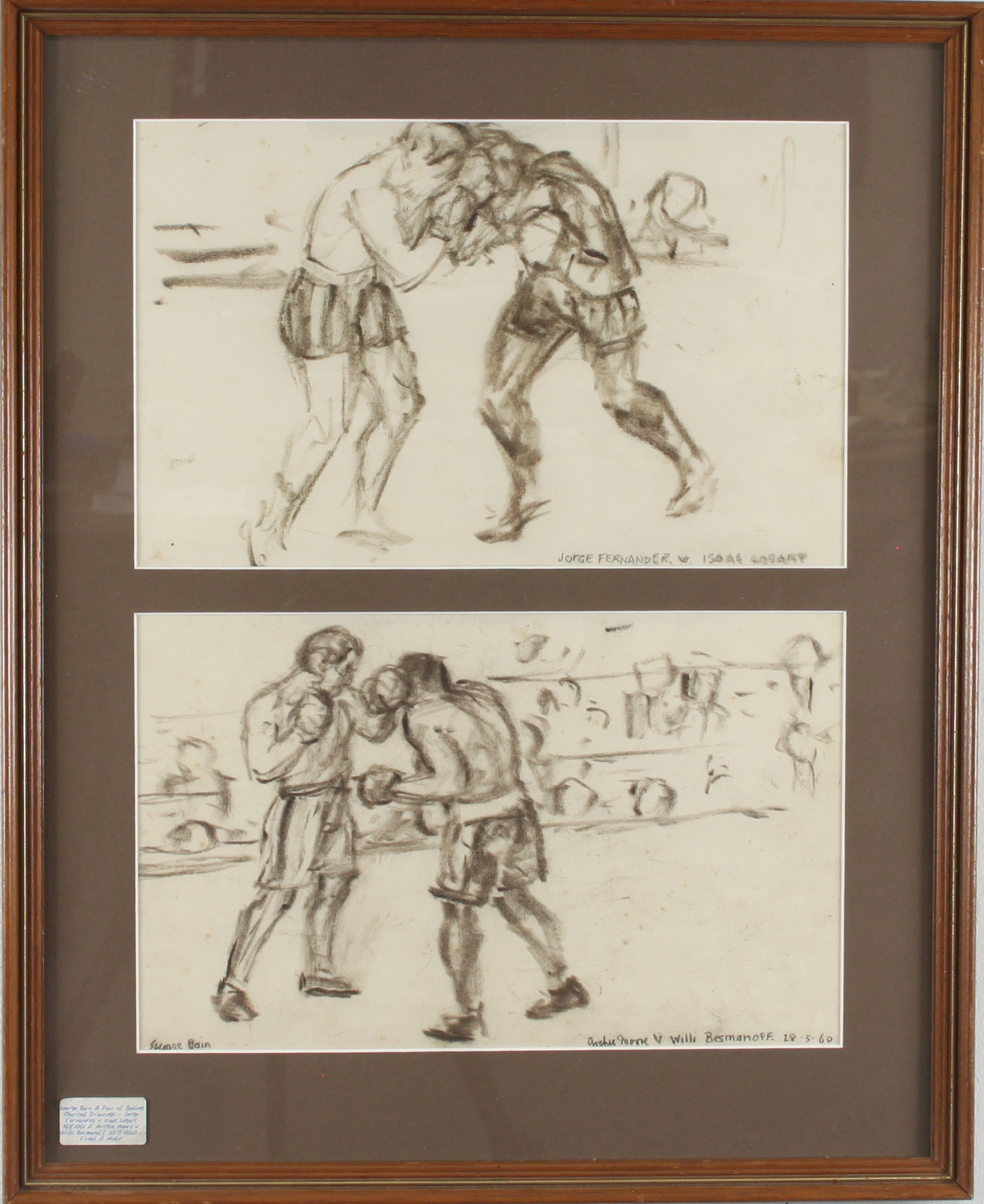 George Bain | 2 works: Boxing Ring Sketches: Jorge Fernandez vs Isaac ...