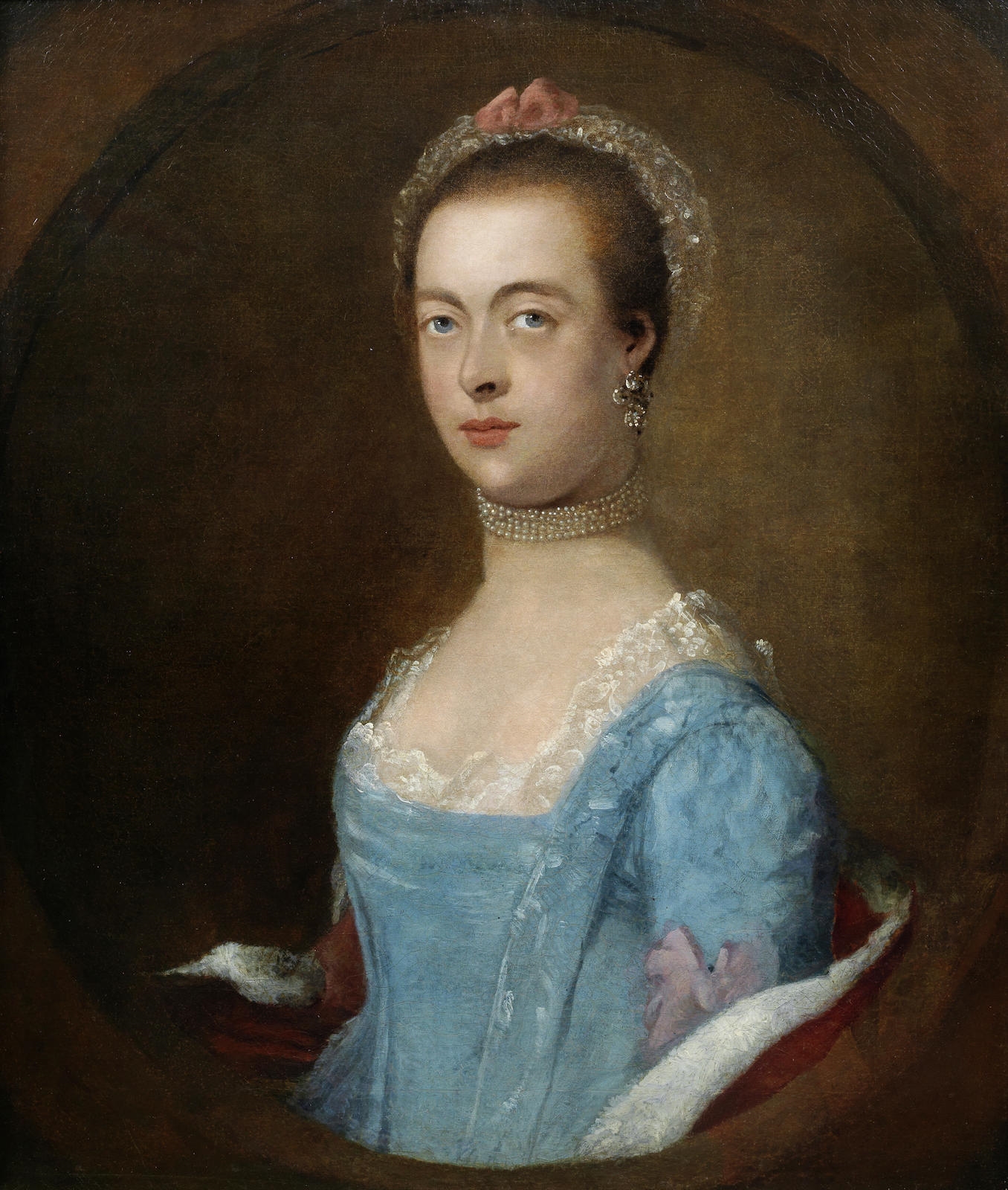 Thomas Gainsborough | Portrait of a lady, half-length, in a blue dress ...
