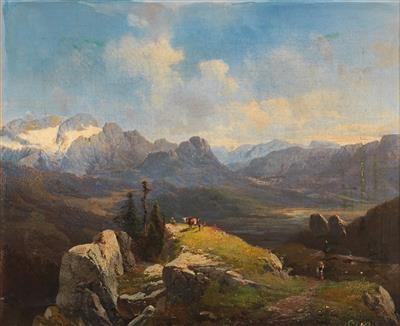 Karl Millner | Mountain landscape (1852) | MutualArt