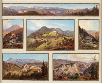 Johann Varrone | Five views of the Semmering railway and a panoramic ...