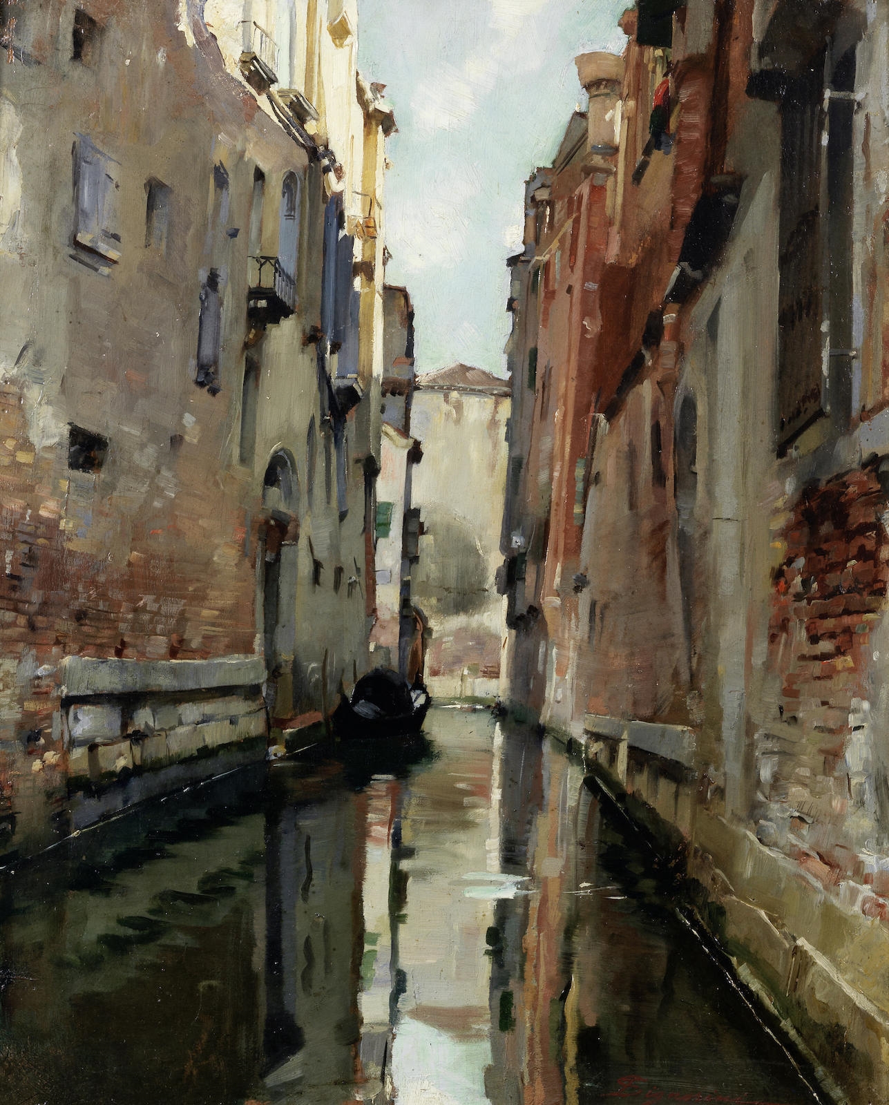 Telemaco Signorini | A Venetian canal | MutualArt
