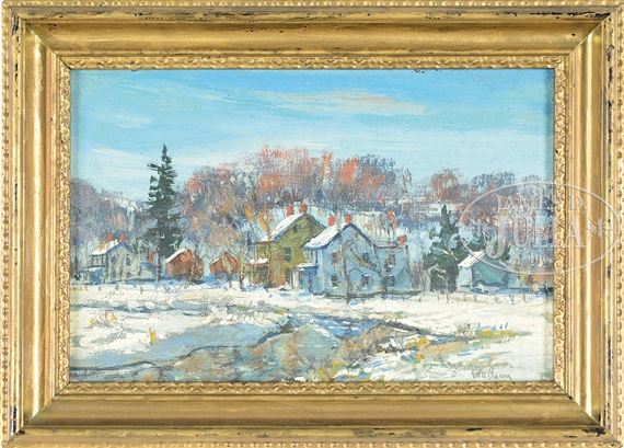 Walter Emerson Baum | River Landscape in Winter | MutualArt