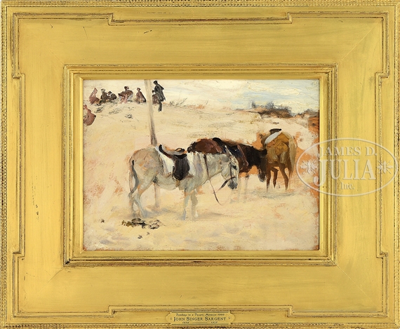 John Singer Sargent | 2 Works: Donkeys in a Desert, Morocco, Study of ...