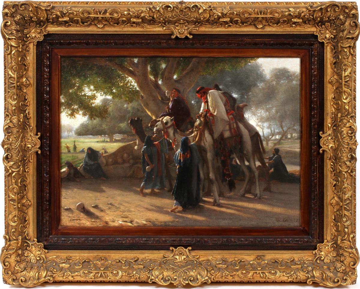 Wilhelm Karl Gentz | ARAB RIDERS ON CAMEL BACK | MutualArt