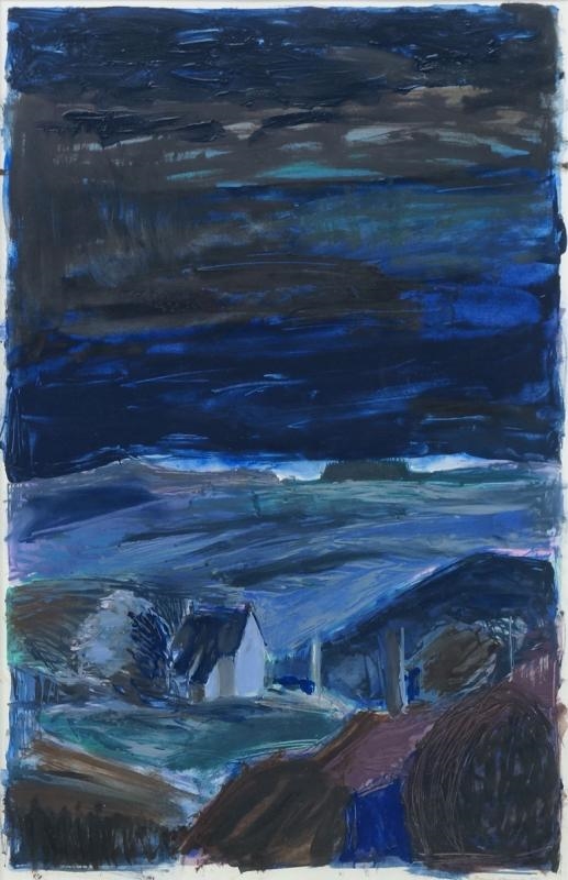 Frances Edmonds | Blue Farmhouse (1988) | MutualArt