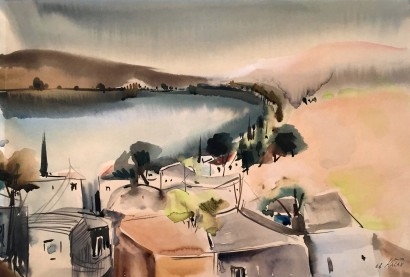 Moshe Kagan | The Sea of Galilee (1966) | MutualArt