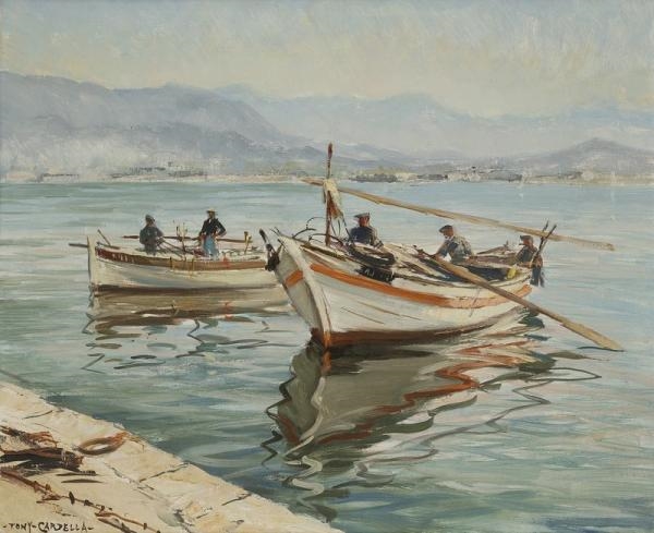 Tony Cardella | Boats in the bay of Ajaccio | MutualArt