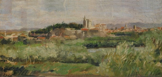 Paul Saïn | View of Avignon | MutualArt