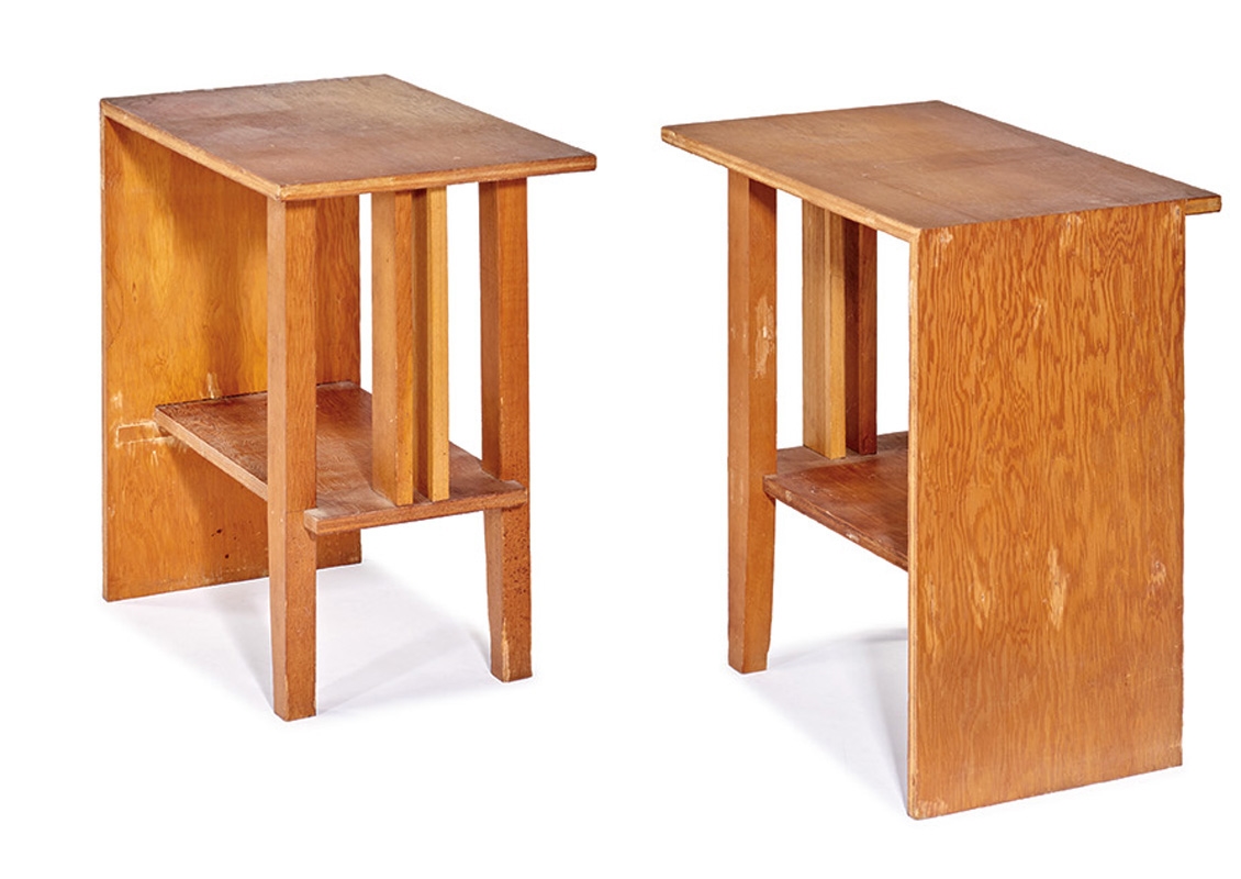 Frank Lloyd Wright | 2 works, End tables (Circa 1965) | MutualArt