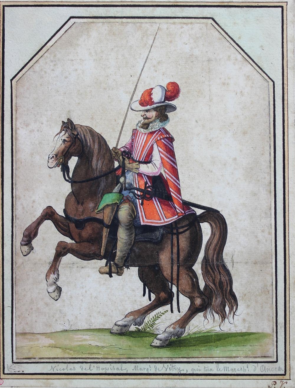 French School, 17th Century | EQUESTRIAN PORTRAIT OF NICOLAS DE L ...