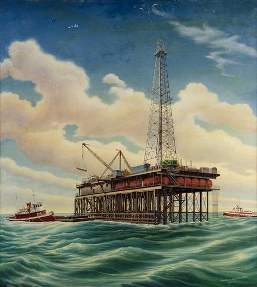 Jackson Lee Nesbitt | Oil Rig (1949) | MutualArt