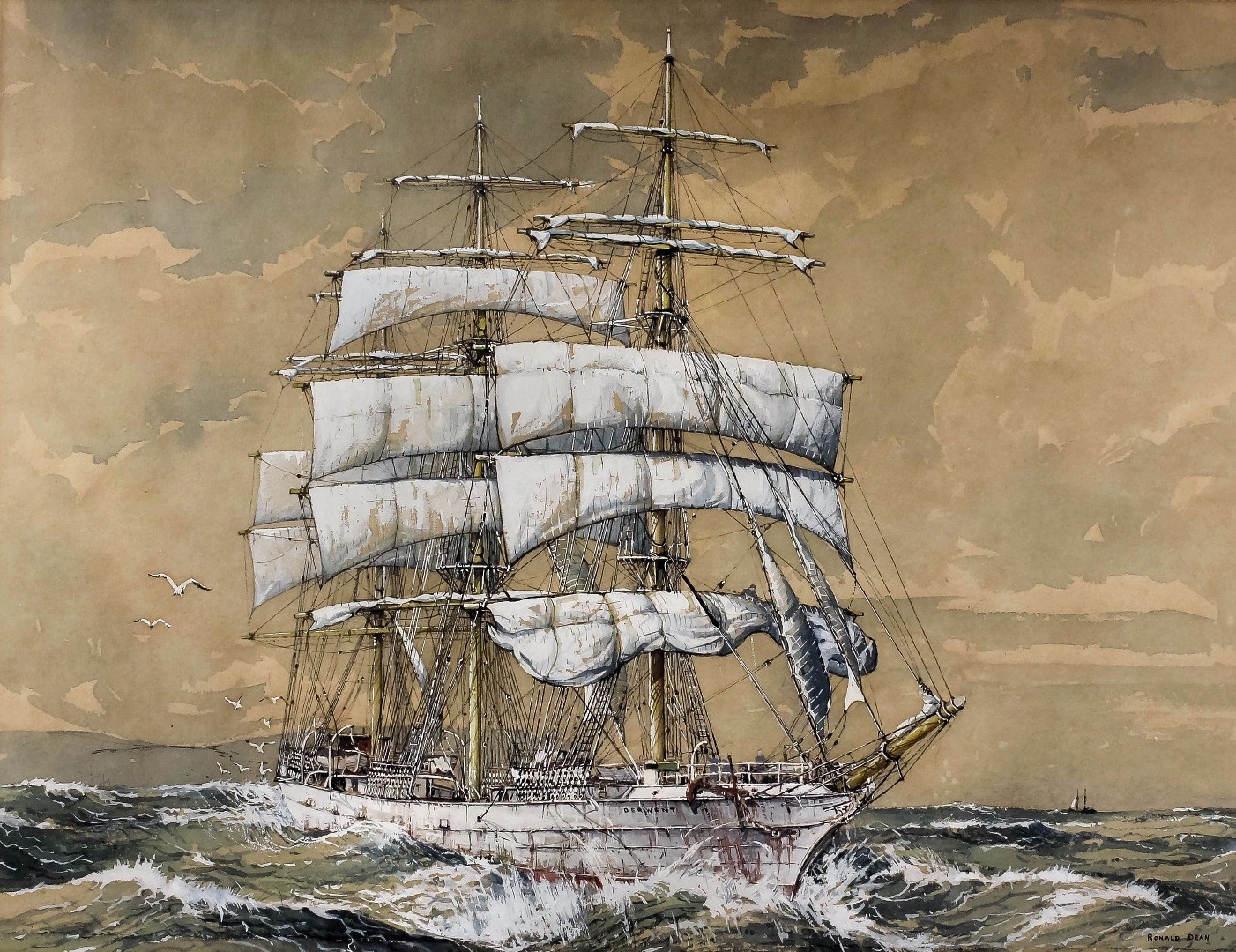 Ronald Dean | Ship portrait - Messrs Devitt & Moore's three masted ...