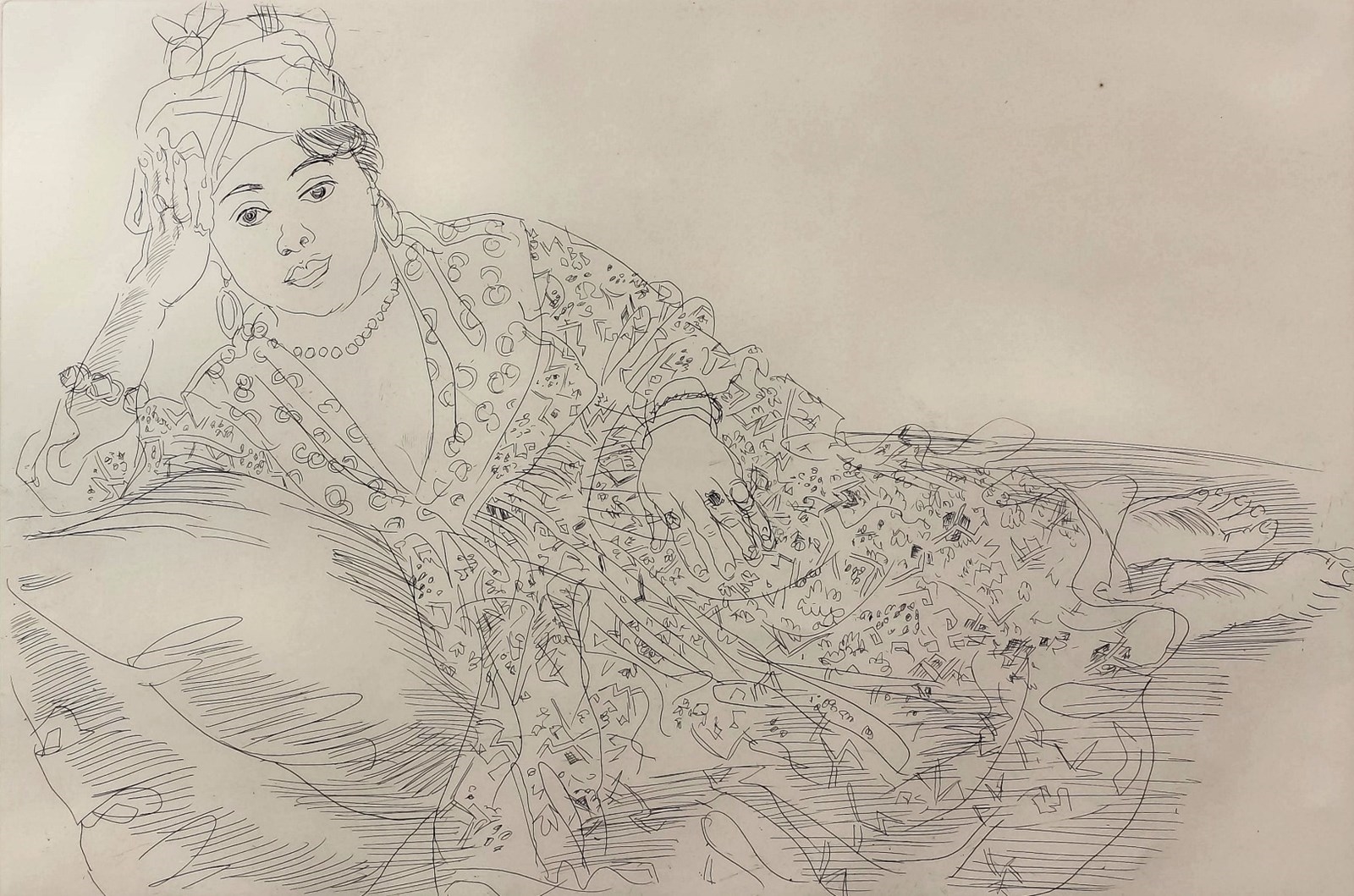 Raoul Dufy | L'Odalisque - Portrait of a reclining woman | MutualArt