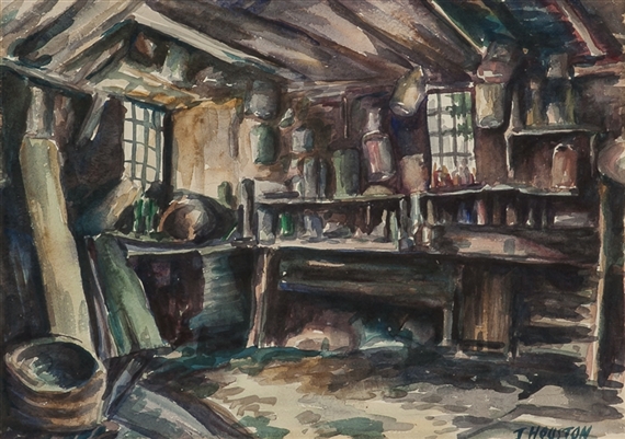 John Houston | FISHING HUT - BUCKHAVEN BEACH | MutualArt