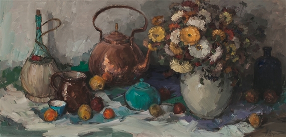 Harry Zeegers | STILL LIFE WITH COPPER POT | MutualArt