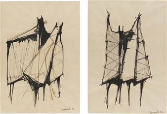 Lynn Chadwick | Drawing for Boy and Girl (1959) | MutualArt