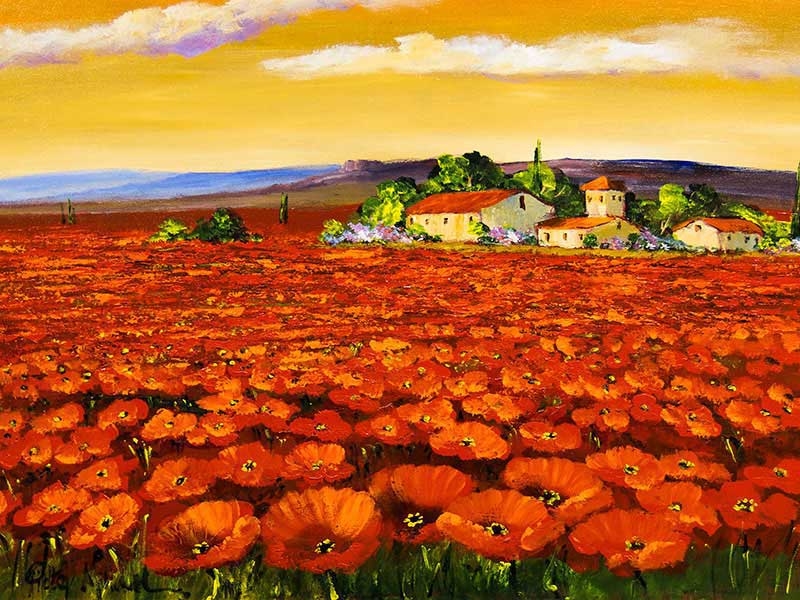 Pieter Millard | Poppy Field Landscape | MutualArt