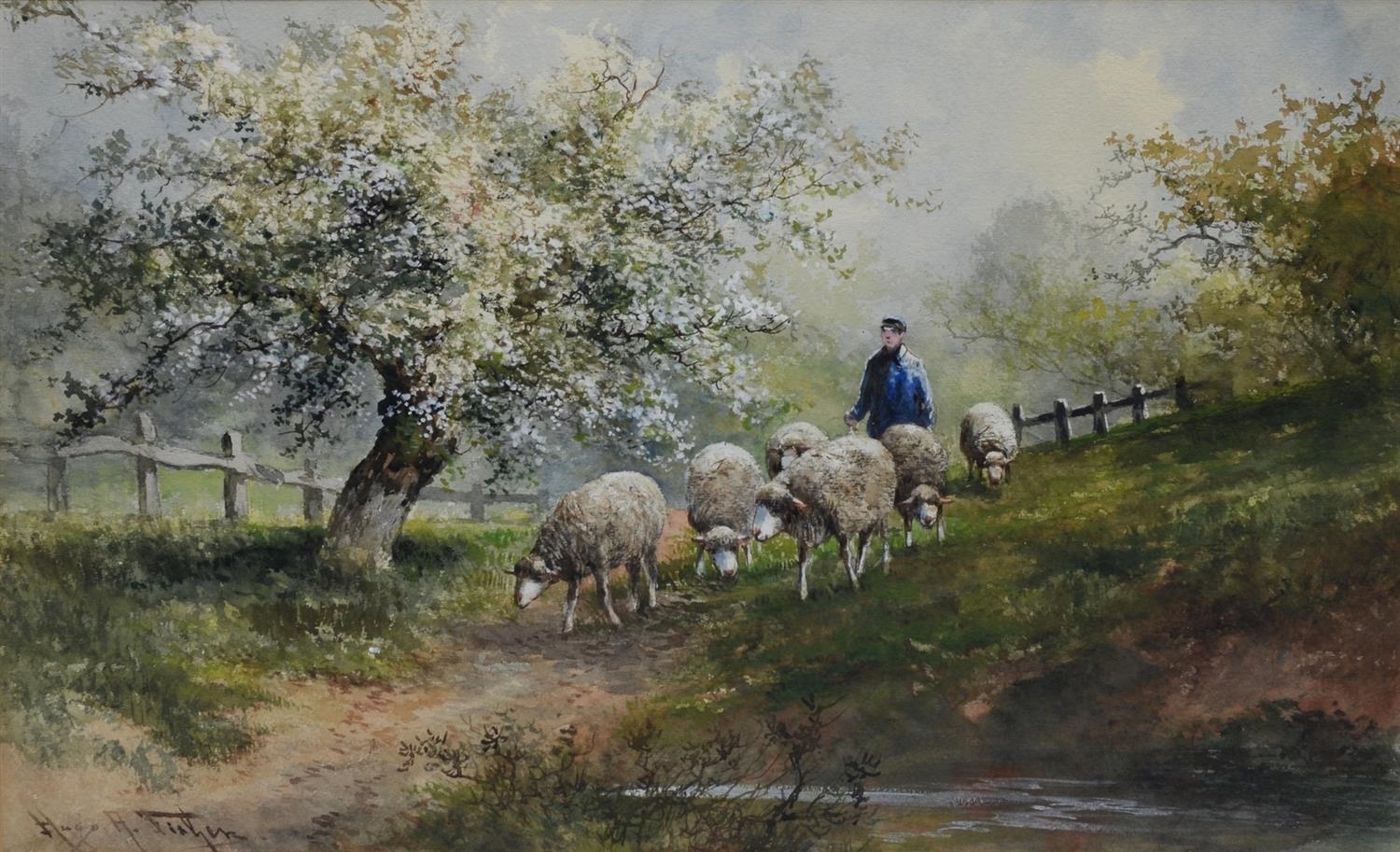 Hugo Anton Fisher | Shepard and Sheep | MutualArt