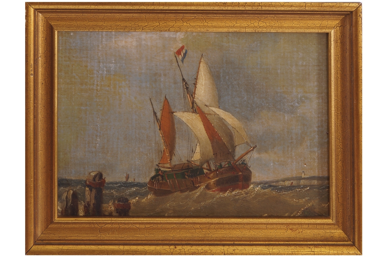 Dutch School, 19th Century | Marine Lugger Off Port (19th Century ...