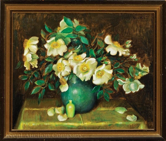 Marie Atkinson Hull | Still Life of Mermaid Roses (1940) | MutualArt