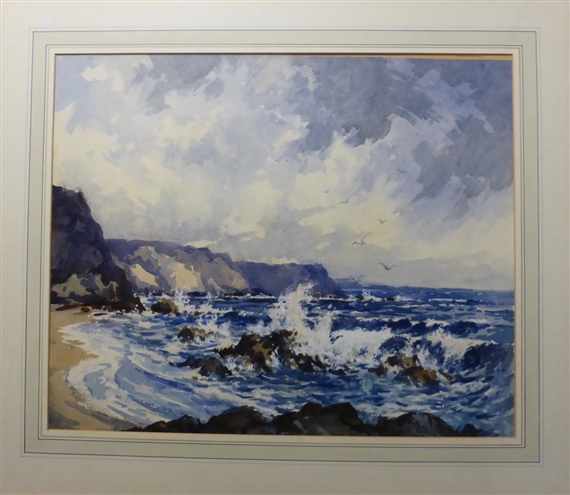 Robert Leslie Howey | Waves breaking on the coast near Hartlepool ...
