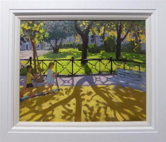 Andrew Macara | Two children in a park | MutualArt