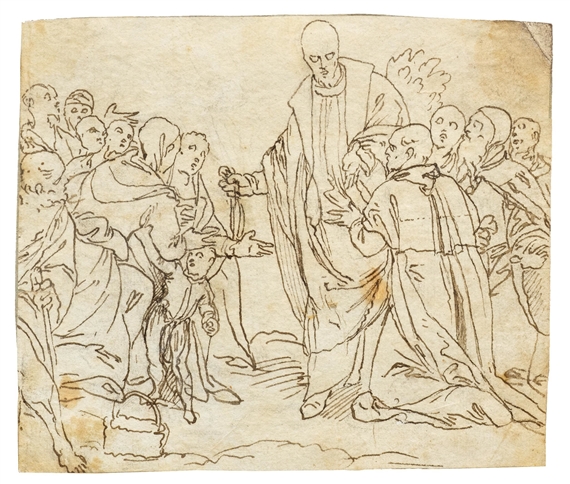 Italian School, 17th Century | Cardinal Borromeo distributing alms ...