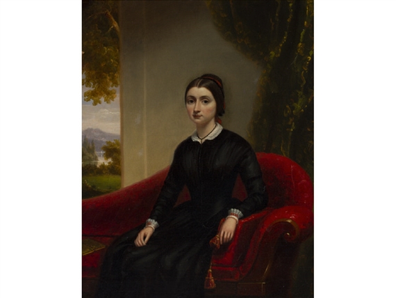 Frederick R. Spencer | Woman on a Sofa | MutualArt