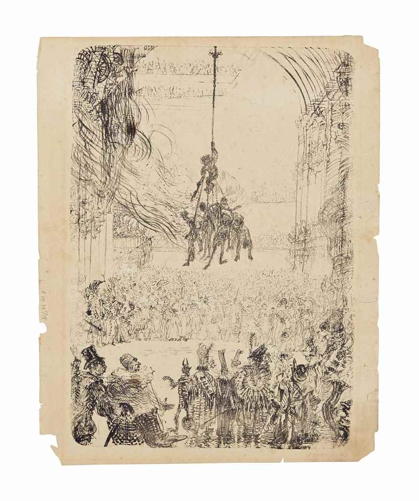 James Ensor | Peste dessous, Peste dessus, Peste partout (1904) | MutualArt