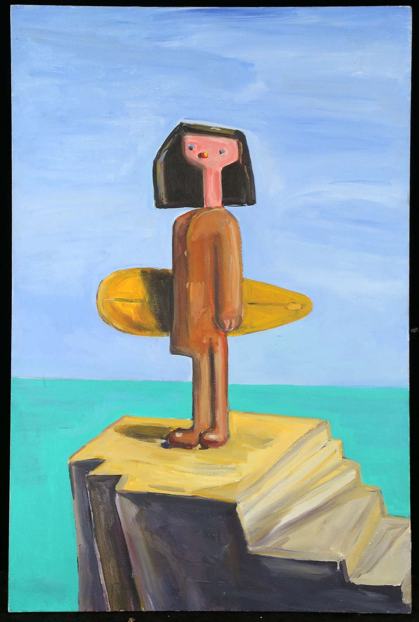 Neal Tait | Untitled, Figure Holding a Surfboard (1992) | MutualArt