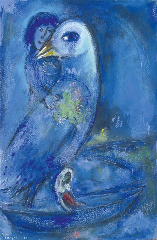 Marc Chagall | L'oiseau Bleu (1952) | MutualArt