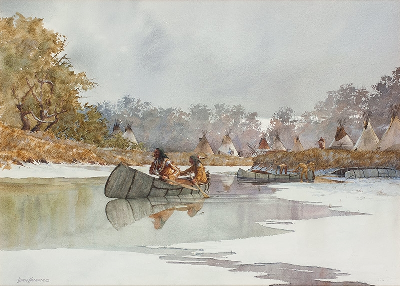 David Halbach | Chippewa Trading Up the Big Red | MutualArt