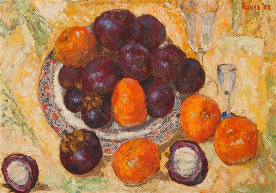 Alfredo Roces | Untitled (Still Life with Mangosteens and Mandarins ...