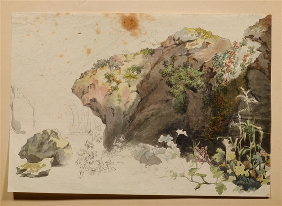 Jean Philippe II Linck | 9 Works: Rocky Landscape on the Ocean, with ...