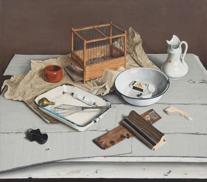 Peter van Tongerloo | Still life with kitchen utensils | MutualArt