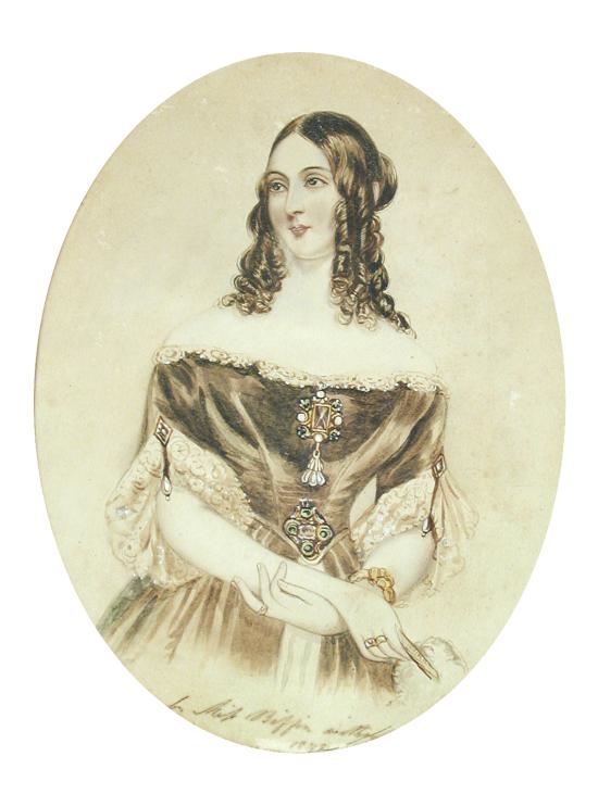 Sarah Biffin | Portrait of Miss Ada Lovelace, three-quarter length ...