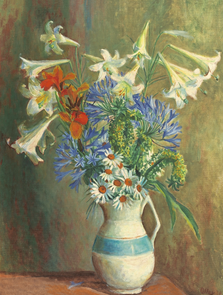 Margaret Olley | Still Life with Lilies and Agapanthus (1973) | MutualArt