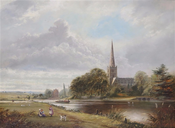 Michael Matthews | A Church on a river, possibly Holy Trinity Church ...