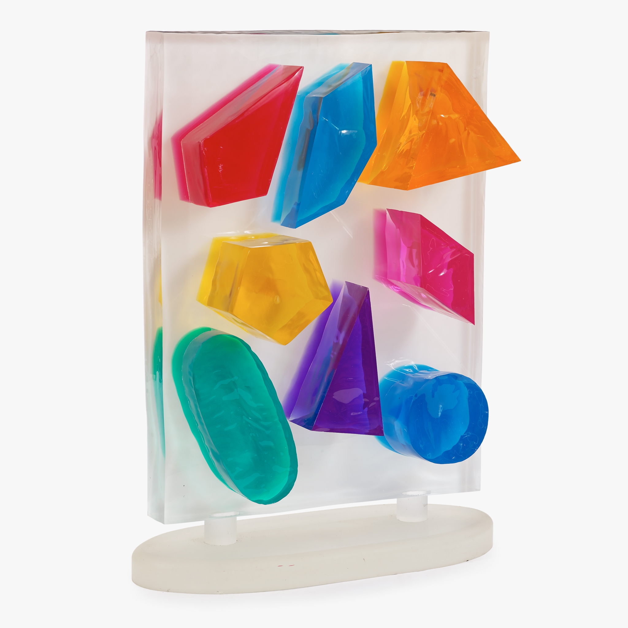 Norman Mercer | RECTANGLE WITH POLYCHROMATIC SHAPES (1991) | MutualArt