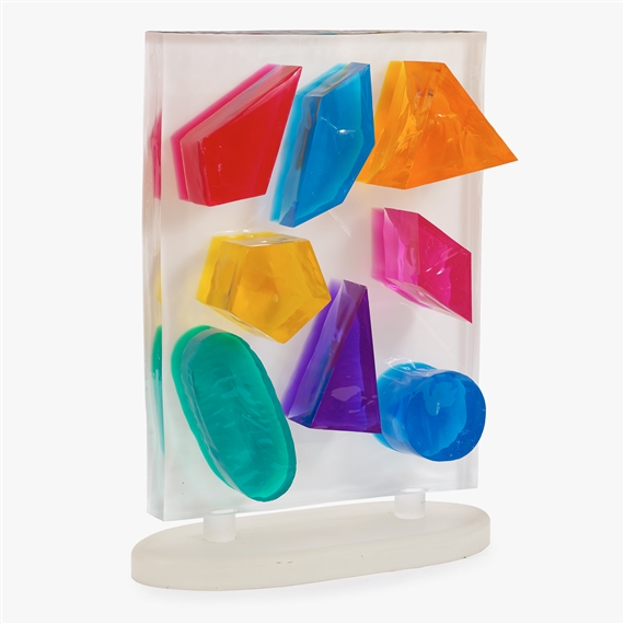 Norman Mercer | RECTANGLE WITH POLYCHROMATIC SHAPES (1991) | MutualArt