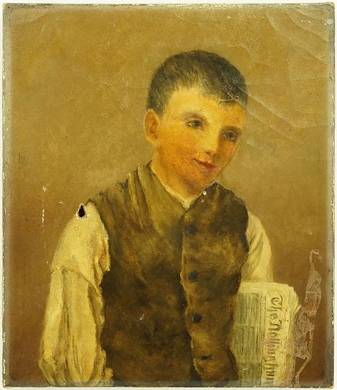 Unknown | The Newspaper Salesman | MutualArt