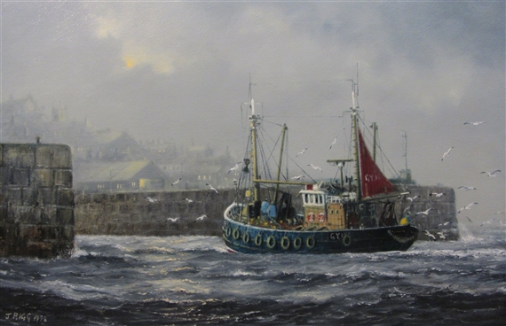 Rigg Jack | Grimsby Trawler returning to Harbour (1978) | MutualArt