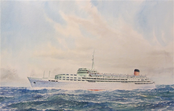 Roger Morris | SS Southern Cross - Ships portrait (1973) | MutualArt