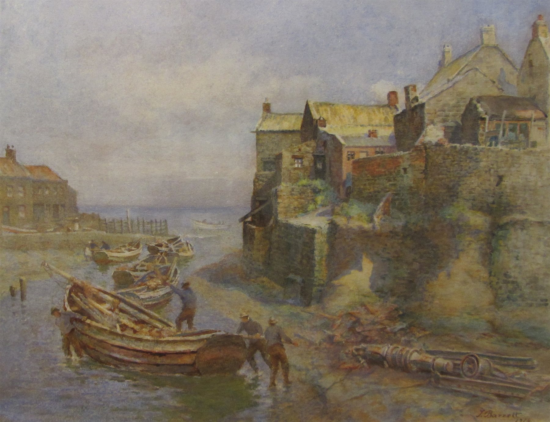 Thomas Barrett | Where the Beck Joines the Sea Staithes (1914) | MutualArt