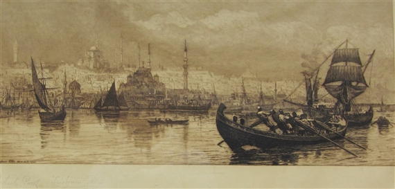 Tristram James Ellis | Constantinople Harbour (1893) | MutualArt