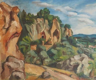André Favory | Les rochers de Sainte Madeleine à Aups | MutualArt