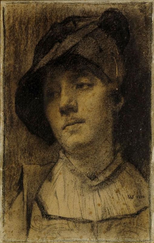 William John Wainwright | Portrait of a young woman looking to the ...